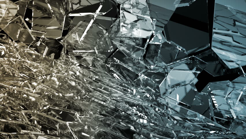 Shattered Glass With Slow Motion Alpha Stock Footage Video 6591785 Shutterstock