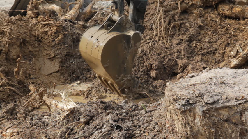 Backhoe Digger Root Remove the Stock Footage Video (100% Royalty-free ...
