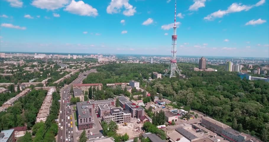 TV Transmitter Tower In Kiev, Ukraine Stock Footage Video 4323875 ...