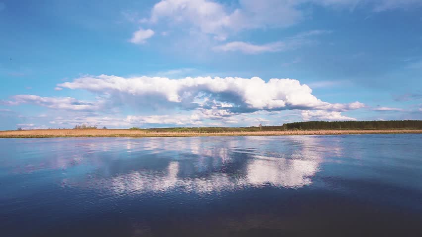 Pond with sky and clouds landscape image - Free stock photo - Public ...