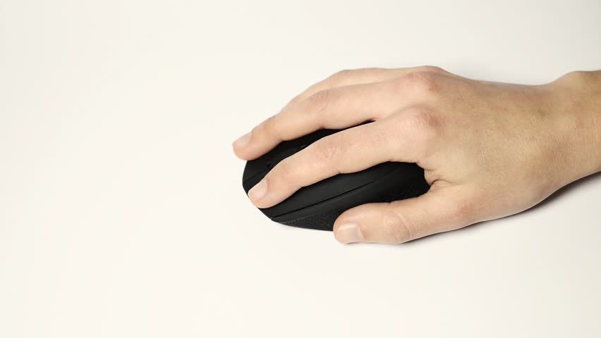 Female Hand Using Wireless Mouse Stock Footage Video (100% Royalty-free ...
