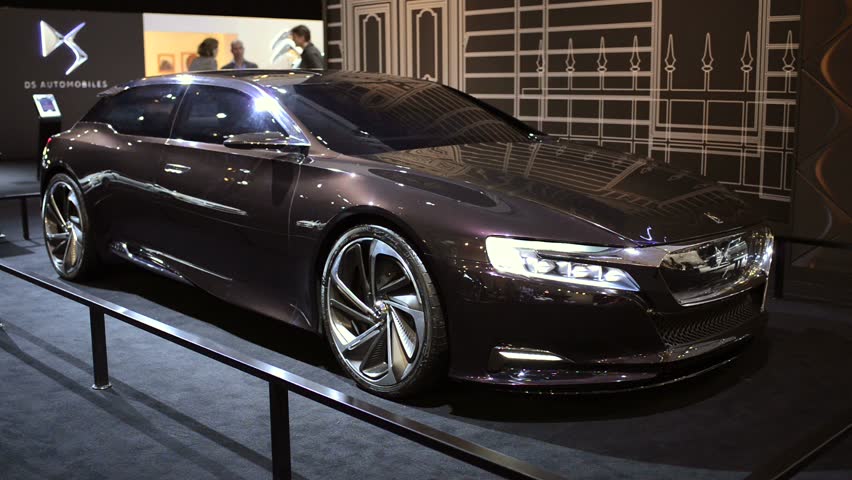 Future Concept Car Driving In A Dark Tunnel. Seamless Loop. Стоковые ...