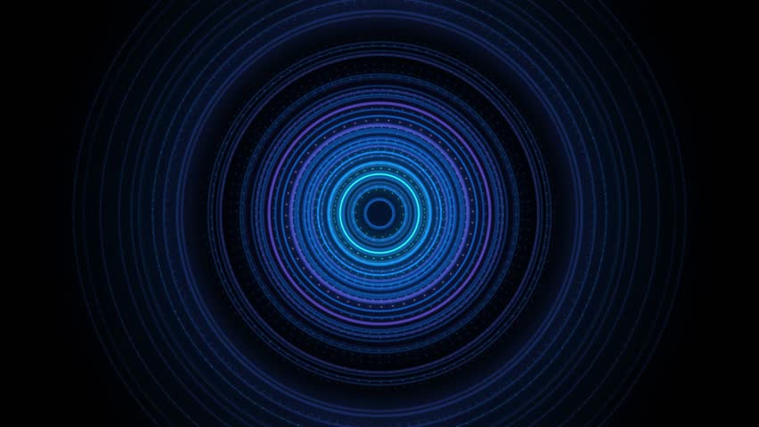 Fractal Structure of Concentric Circles Stock Footage Video (100% ...