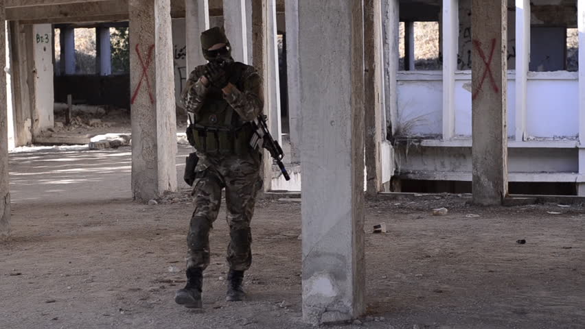 Soldier Walk and Search with Stock Footage Video (100% Royalty-free ...