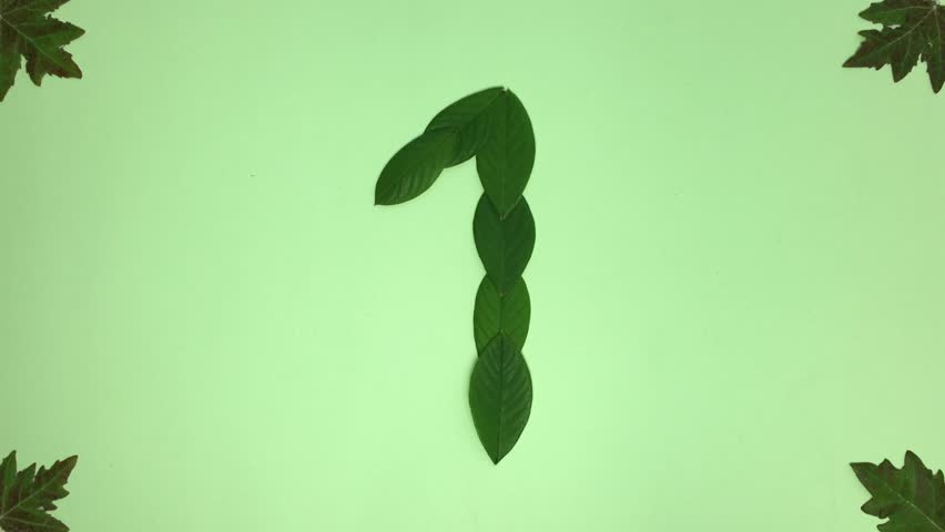 Number 1 made out of leaves image - Free stock photo - Public Domain ...