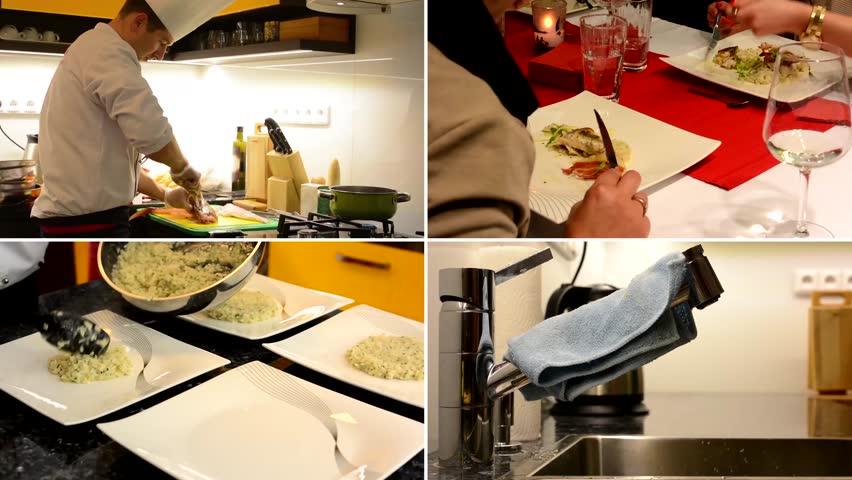 4K Compilation (montage) - Chefs Prepare Food (meals) In Restaurant ...