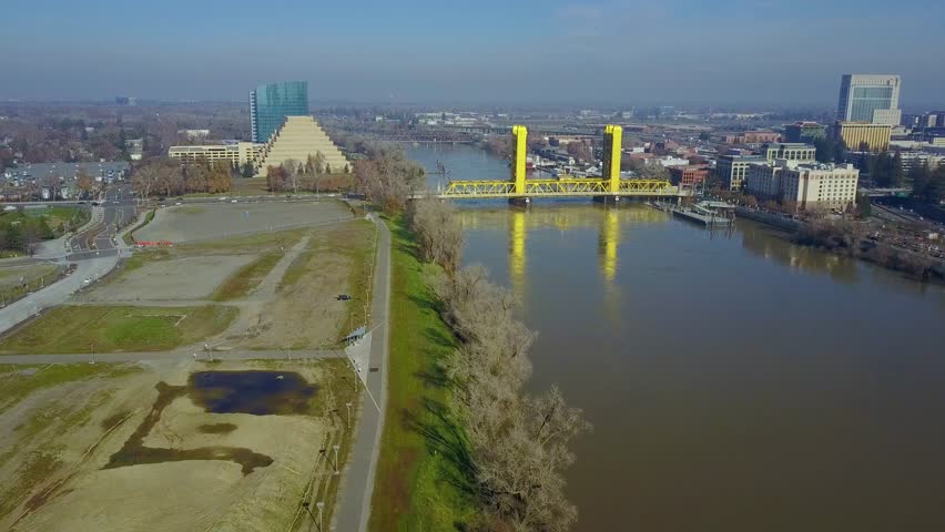 Sacramento Golden Bridge Landmark in California image - Free stock ...