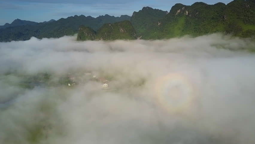 Rainbow in the landscape with fog image - Free stock photo - Public ...