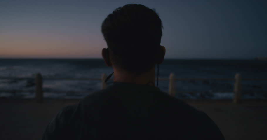 man-resting-at-sunset-looking-at-the-view image - Free stock photo ...