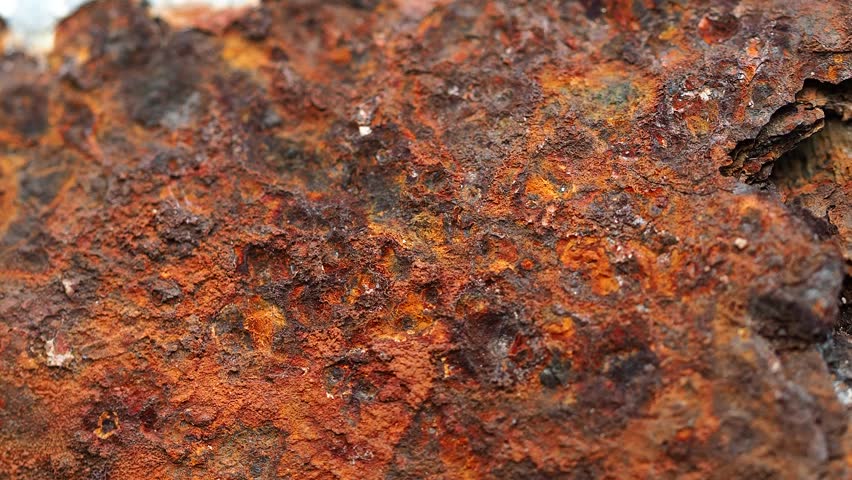 Oxidized Metal Surface, Closeup to Stock Footage Video (100% Royalty ...
