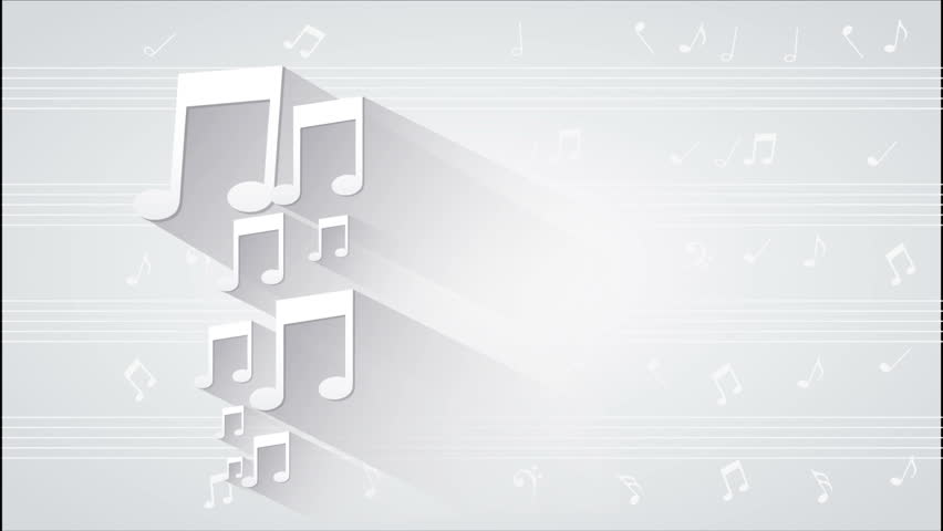 Stock video of white music notes video animation, hd | 10213259 ...