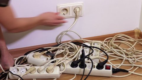 Extension Cord Overload Stock Video Footage - 4K and HD Video Clips ...