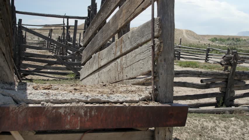 An Old Wooden Corral in Stock Footage Video (100% Royalty-free ...
