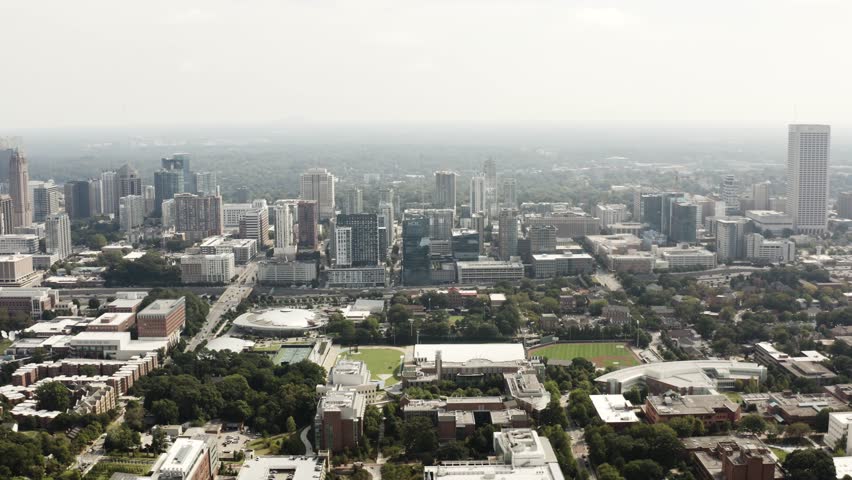 Skyline and sky towers with highways in Atlanta, Georgia image - Free ...