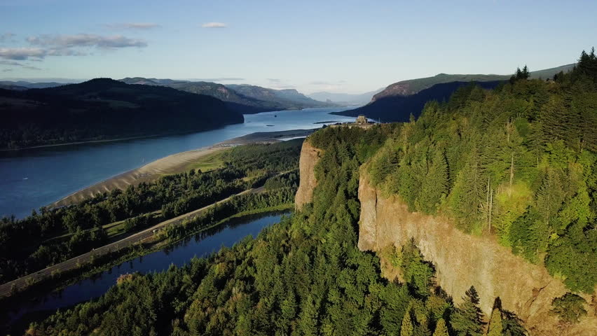 Panoramic View of Columbia River Gorge landscape image - Free stock ...