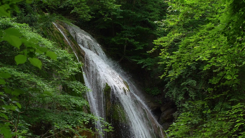 Silver Streams of a Waterfall Stock Footage Video (100% Royalty-free ...