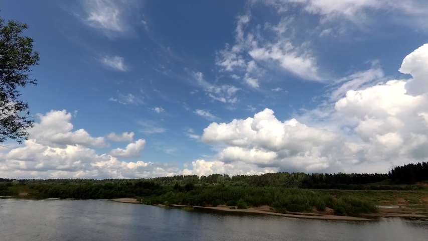 Clouds reflection in the river below image - Free stock photo - Public ...