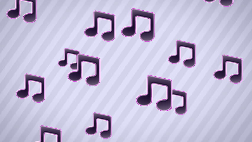 Flying Note Icons. Looping. Alpha Stock Footage Video (100% Royalty ...