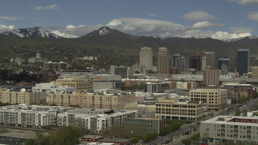 Cityscape with Mountains in Salt Lake City, Utah image - Free stock ...
