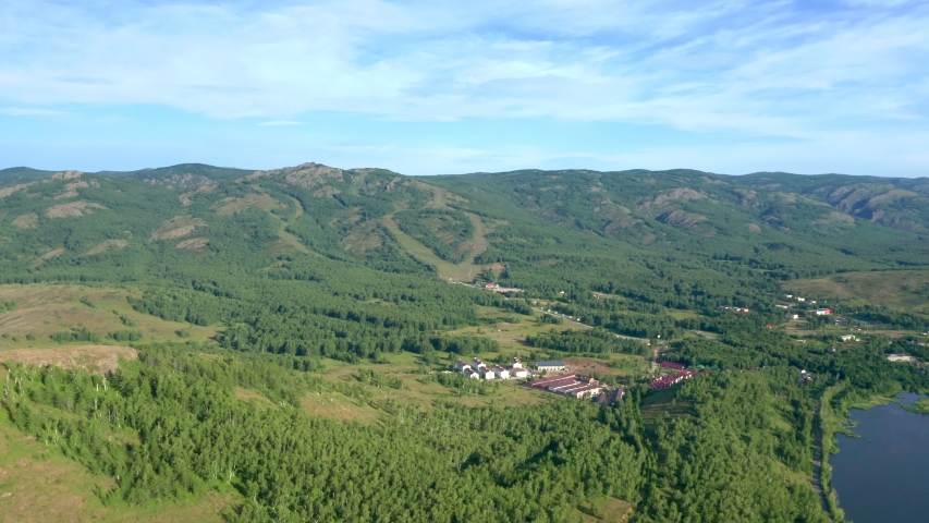 Overlook landscape with clouds and pond image - Free stock photo ...