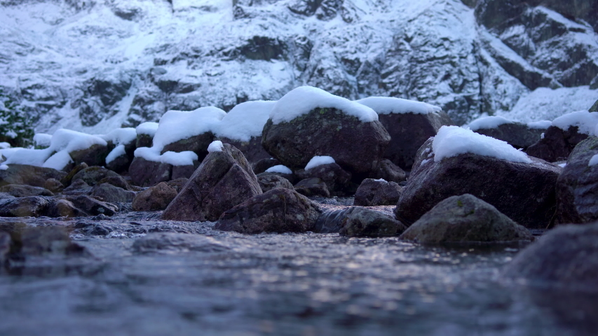 Mountain Valley Landscape with Stream running through image - Free ...