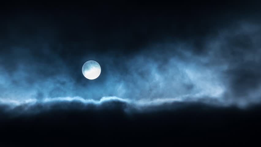 Full Moon Moving Behind Dramatic Stock Footage Video (100% Royalty-free ...
