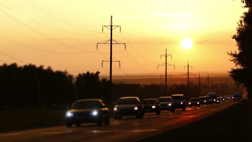 String of Cars Moving On Stock Footage Video (100% Royalty-free ...