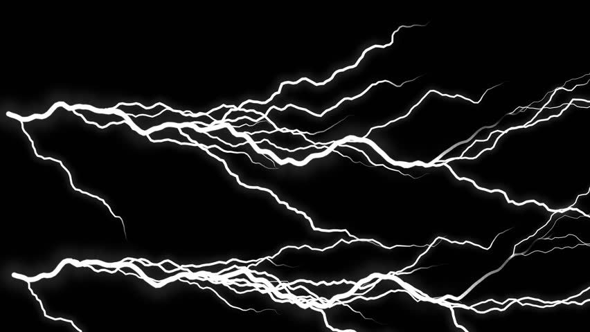 Lightning Strikes Black Background 4 Stock Footage Video (100% Royalty ...