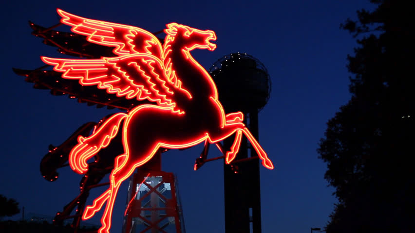 Original Pegasus Figure, Dallas: the Stock Footage Video (100% Royalty ...