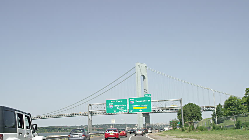 NEW YORK - JULY 3, 2015: Signs For The BQE, Belt Parkway, And Hamilton ...