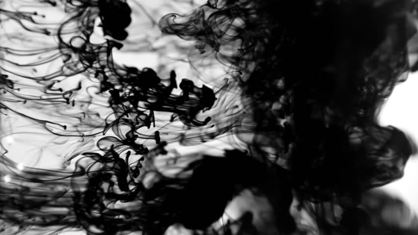 Drops of Black Ink Flowing Video de stock (totalmente libre de regalías ...