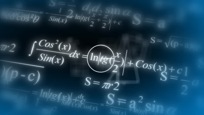 Flying Math Graphs Charts Looping Animated Background Stock Footage ...