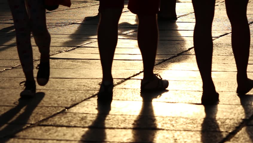 Legs and Shadows On the Stock Footage Video (100% Royalty-free ...