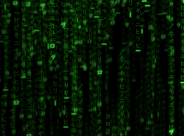 Falling Digital Code. Seamlessly Looping Stock Footage Video (100% ...