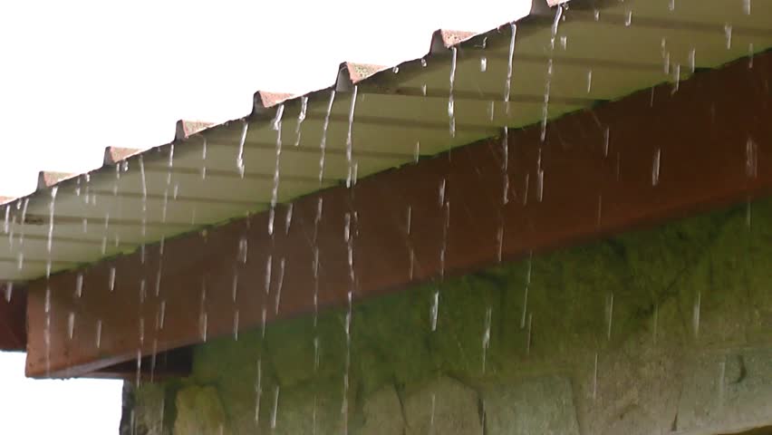 Heavy Tropical Rain Falling On Stock Footage Video (100% Royalty-free ...