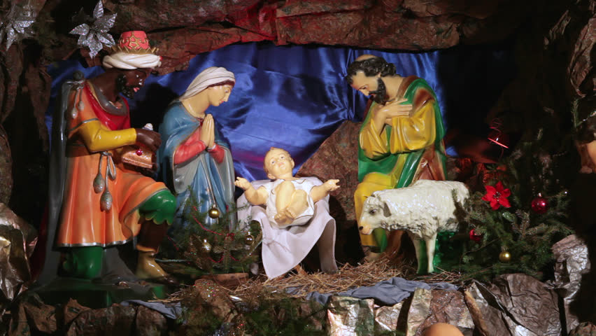 Christmas Nativity Scene Stock Footage Video (100% Royalty-free ...