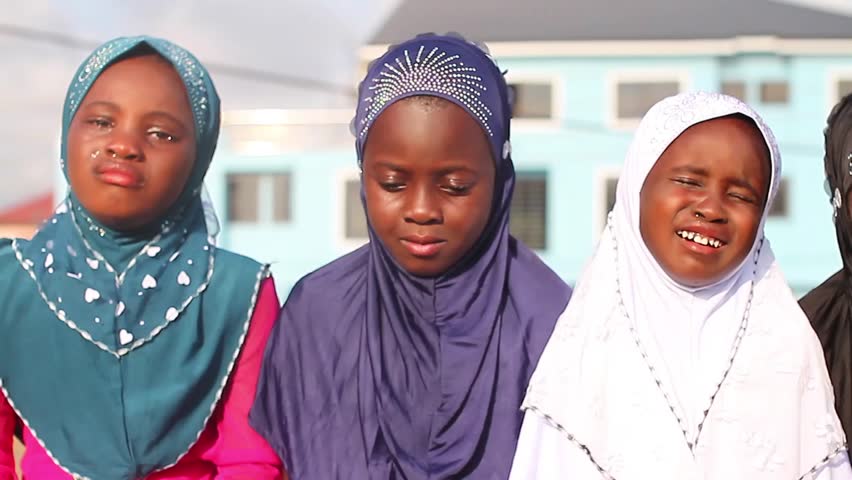 Stock video of zaria nigeria, december 2014: three beautiful | 11565299 ...