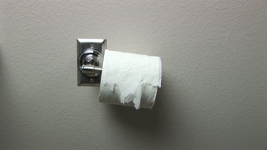 Ripped Toilet Paper Roll Hanging Stock Footage Video (100% Royalty-free ...