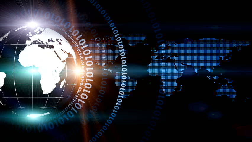 Blue Global Business Technology Network As A Concept Stock Footage ...