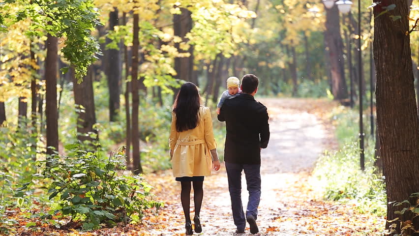 Happy Family On Walk in Stock Footage Video (100% Royalty-free ...