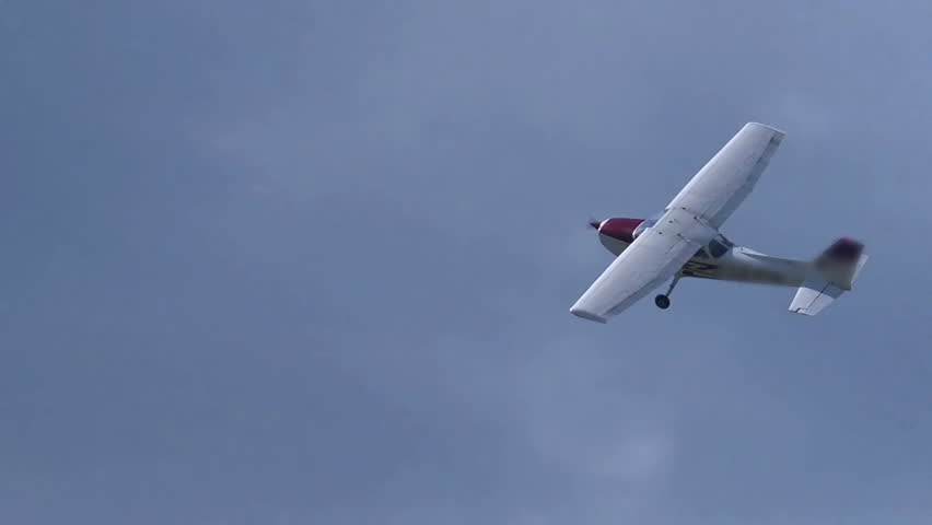 Small Grey Airplane with Propeller Stock Footage Video (100% Royalty ...