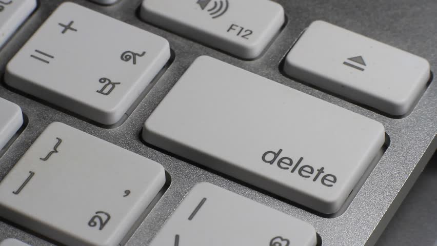 Pressing Delete Button On Keyboard Stock Footage Video 2154176 ...