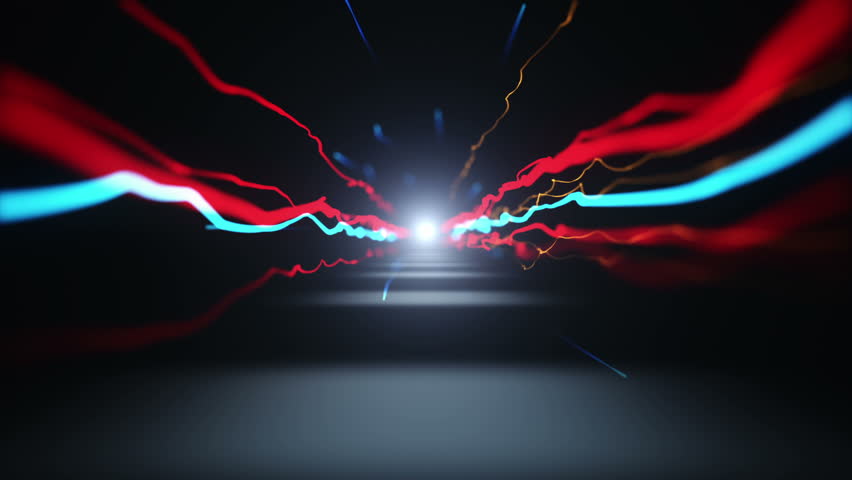 Abstract Background With Fast Moving Lines Of Lights. Sporty Or ...