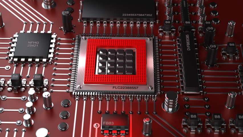 Stock video of computer system innards 3d animated. cpu. | 12422249 ...