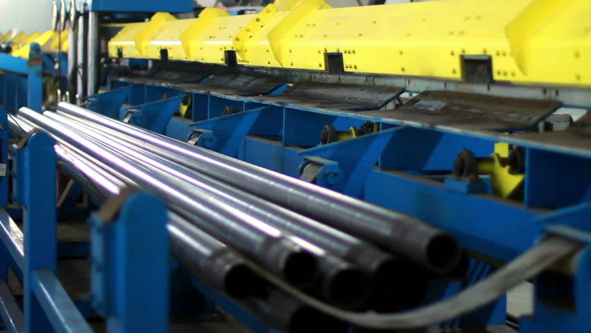 Manufacturing Of Metal Tubes/Steel Pipes Manufacturing Line At Plant ...