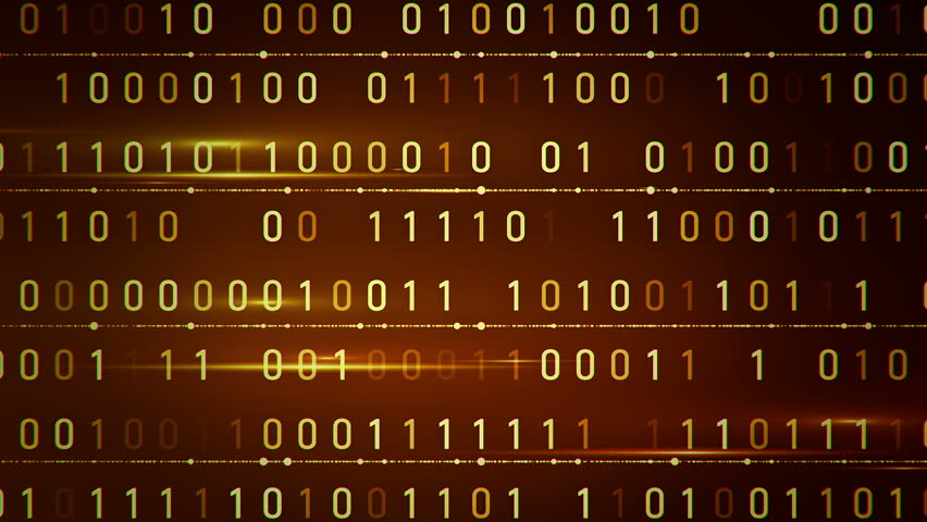 Abstract Background With Animation Of Binary Code. Binary Digits 1 And 0 In Different ...