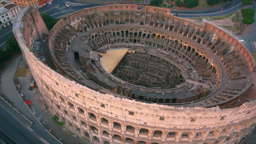 17 September 2015 :Colosseum, Rome, Italy. Aerial Roman Coliseum On ...