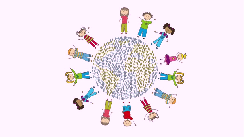 Children Around The World, Video Animation HD1080 Stock Footage Video ...
