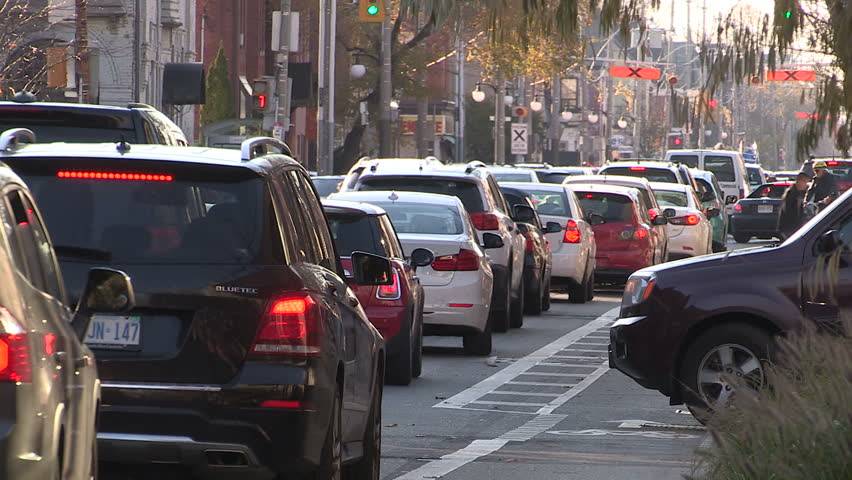 Toronto, Ontario, Canada April 2016 Toronto Gridlock Traffic Jam In ...