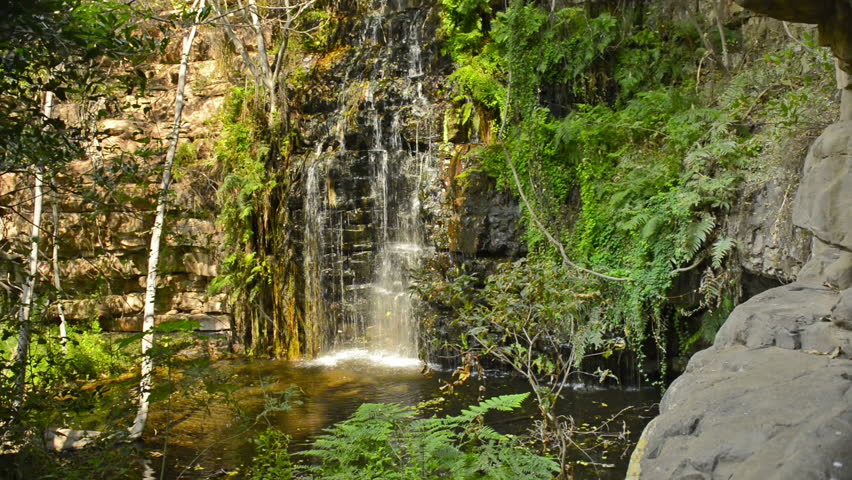 The 2nd Of 5 Waterfalls In The Moremi Gorge, Botswana, Africa In High ...